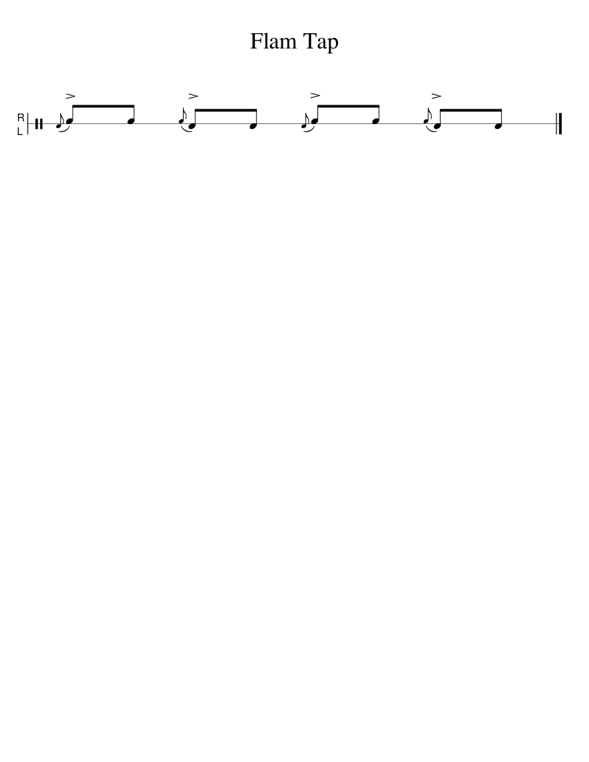 Flam Tap Sheet music for Snare drum (Solo) | Musescore.com