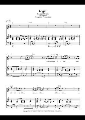 Angel - Jon Secada Sheet music for Piano, Synthesizer (Mixed Duet ...
