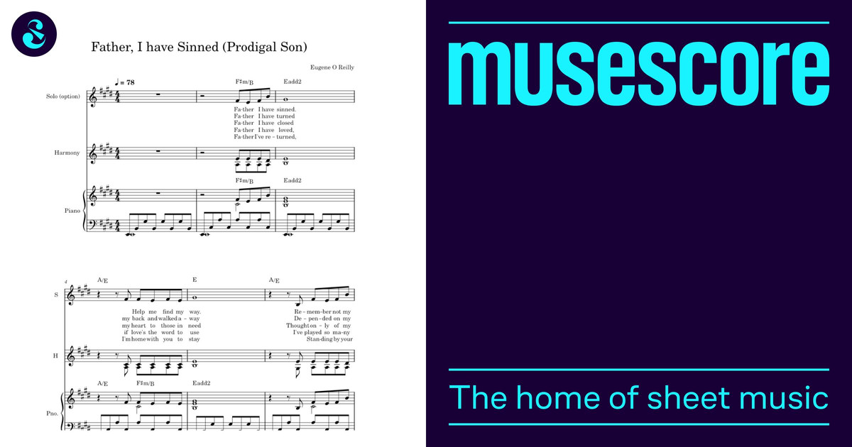 Father I have Sinned(Prodigal Son) Sheet Music for Piano, Synthesizer ...