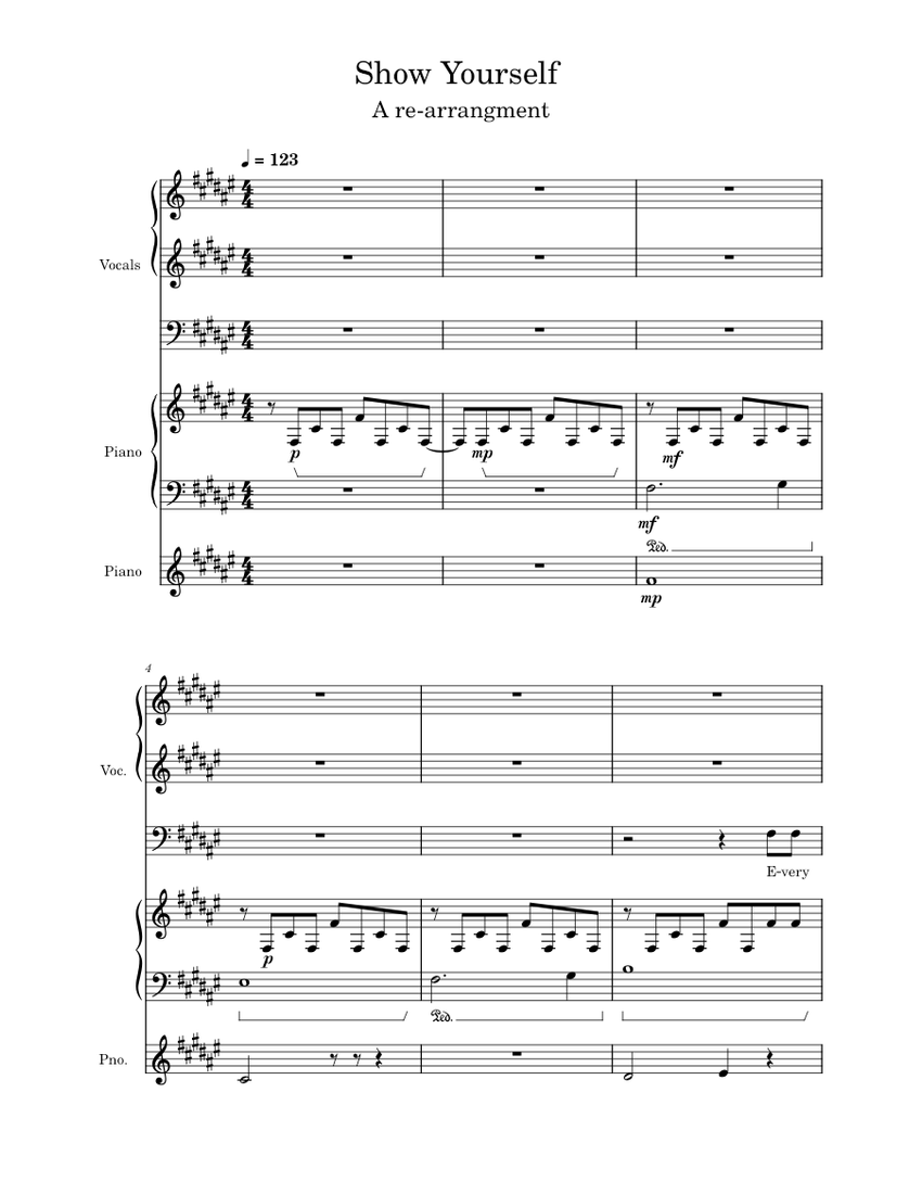 Show_Yourself Sheet music for Piano (Choral) | Musescore.com