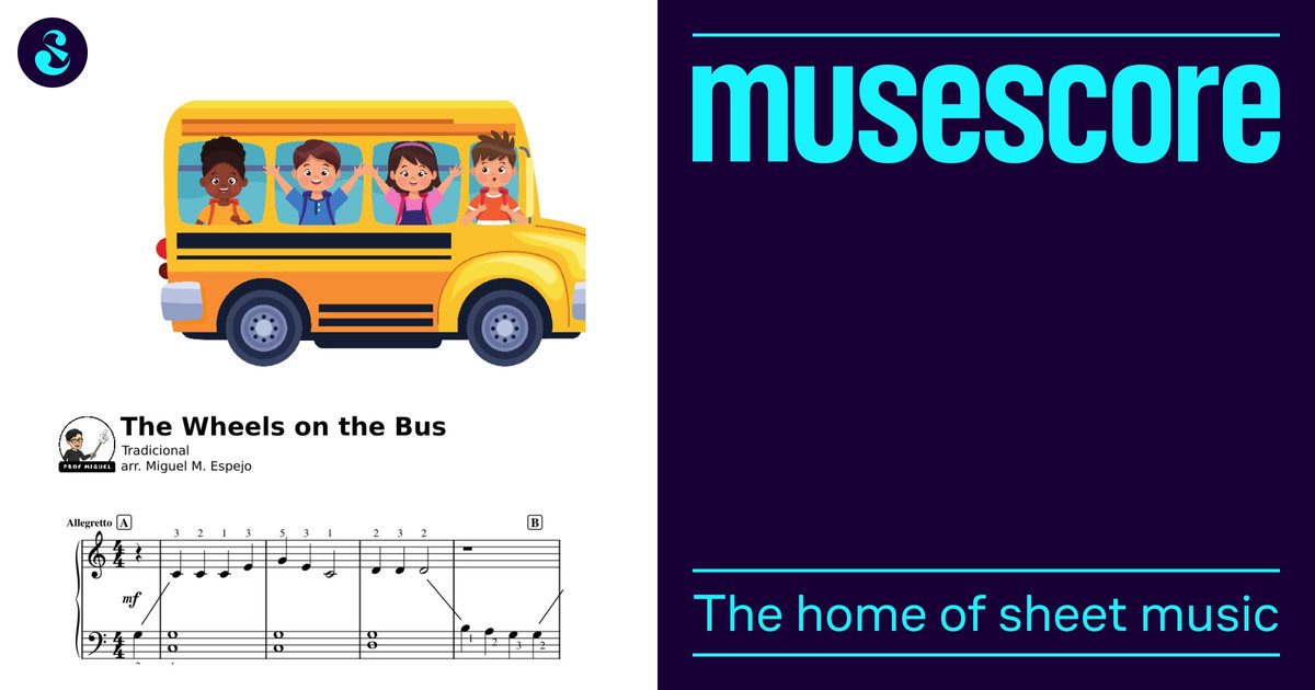 The Wheels On The Bus Sheet Music for Piano (Solo) Easy | MuseScore.com