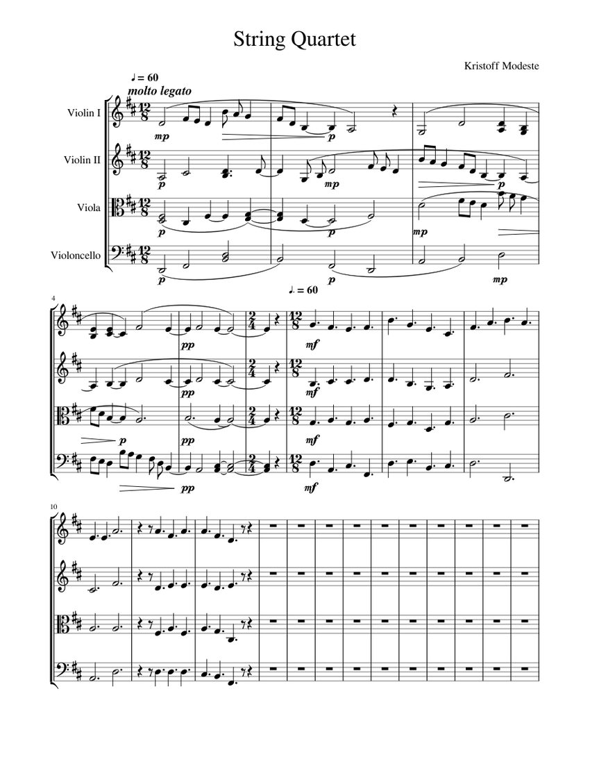 String Quartet V2 - piano tutorial