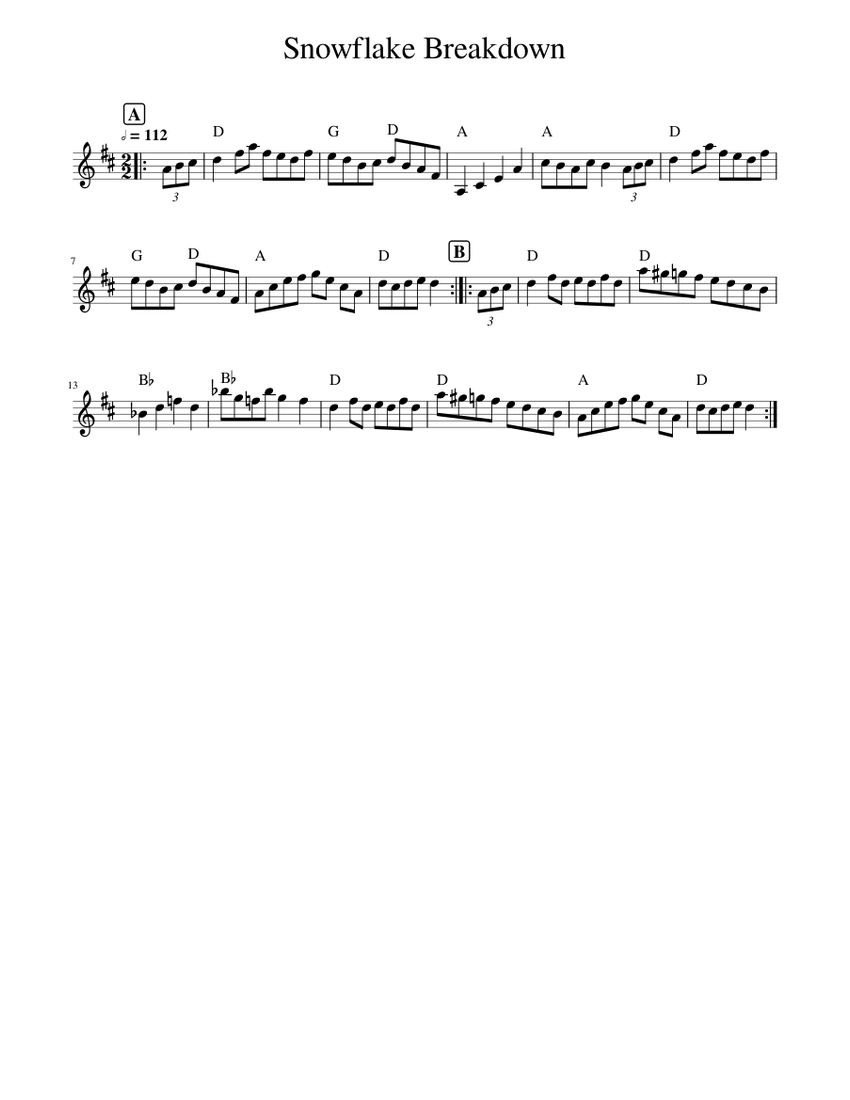 Snowflake Breakdown Sheet music for Piano (Solo) | Musescore.com