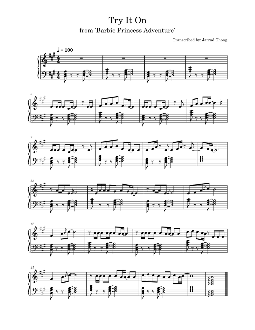 'Try It On' from Barbie Princess Adventure – Matthew Tishler and Andrew ...