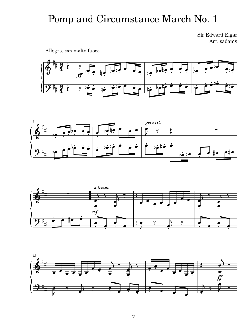 Pomp and Circumstance March No.1, Op.39 No.1 – Edward Elgar ...