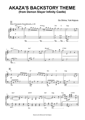 Akaza Backstory Theme – Yuki Kajiura and Go Shiina Sheet Music for ...