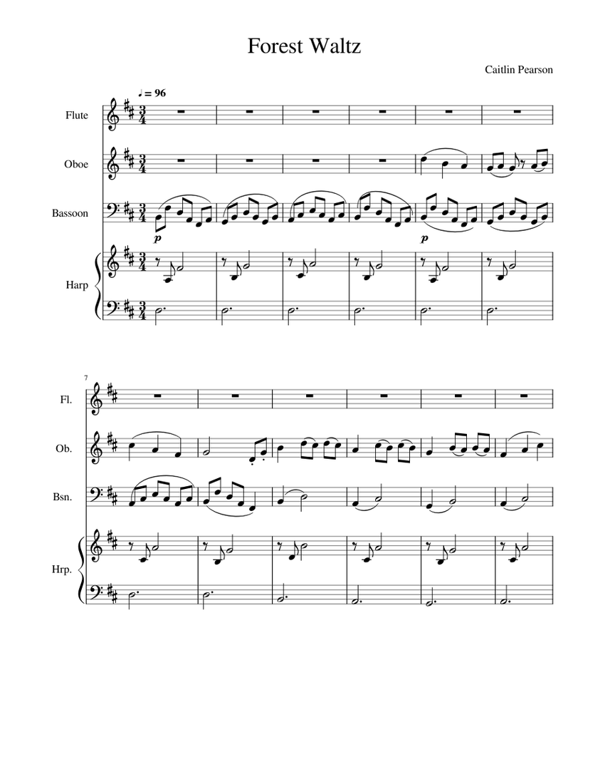 Forest Waltz - Caitlin Pearson - piano tutorial