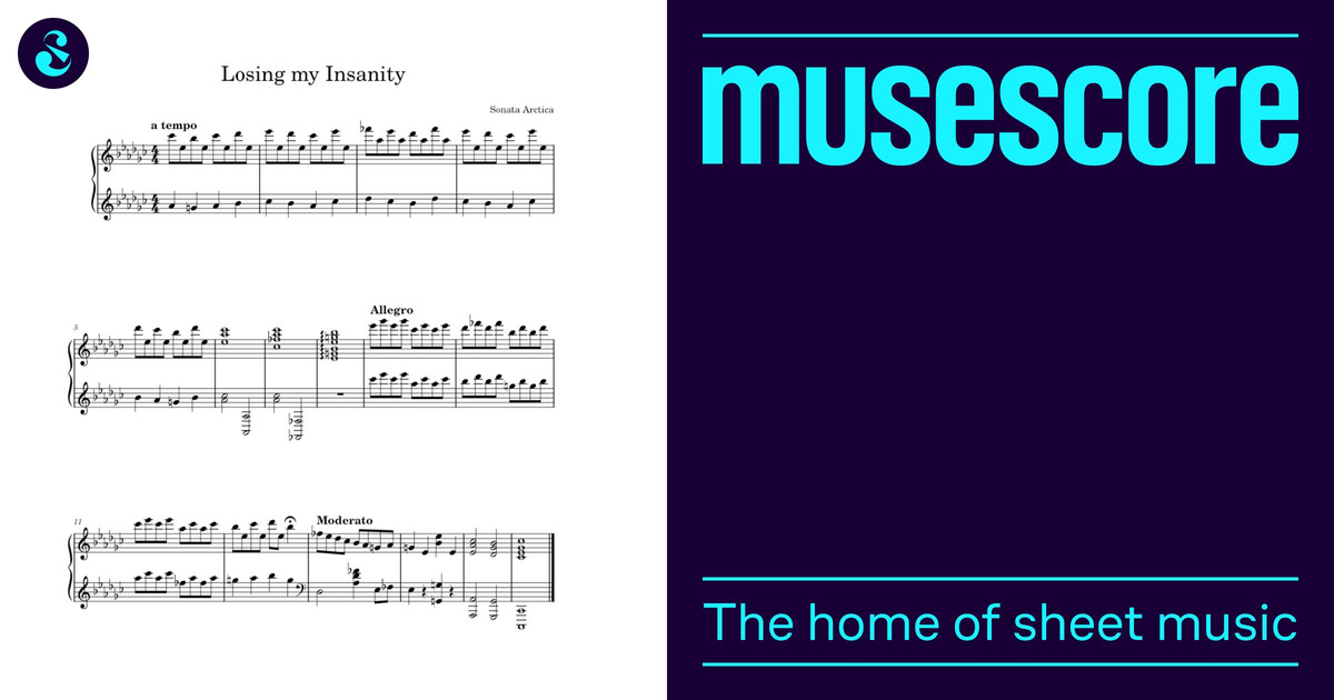 Losing My Insanity Sheet Music for Piano (Solo) easy | MuseScore.com