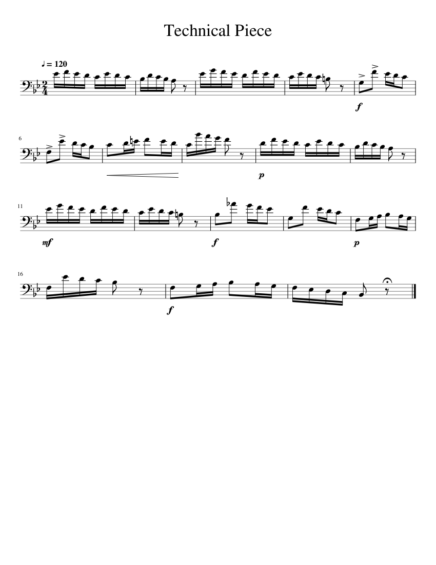 Technical Piece Sheet music for Trombone (Solo) | Musescore.com