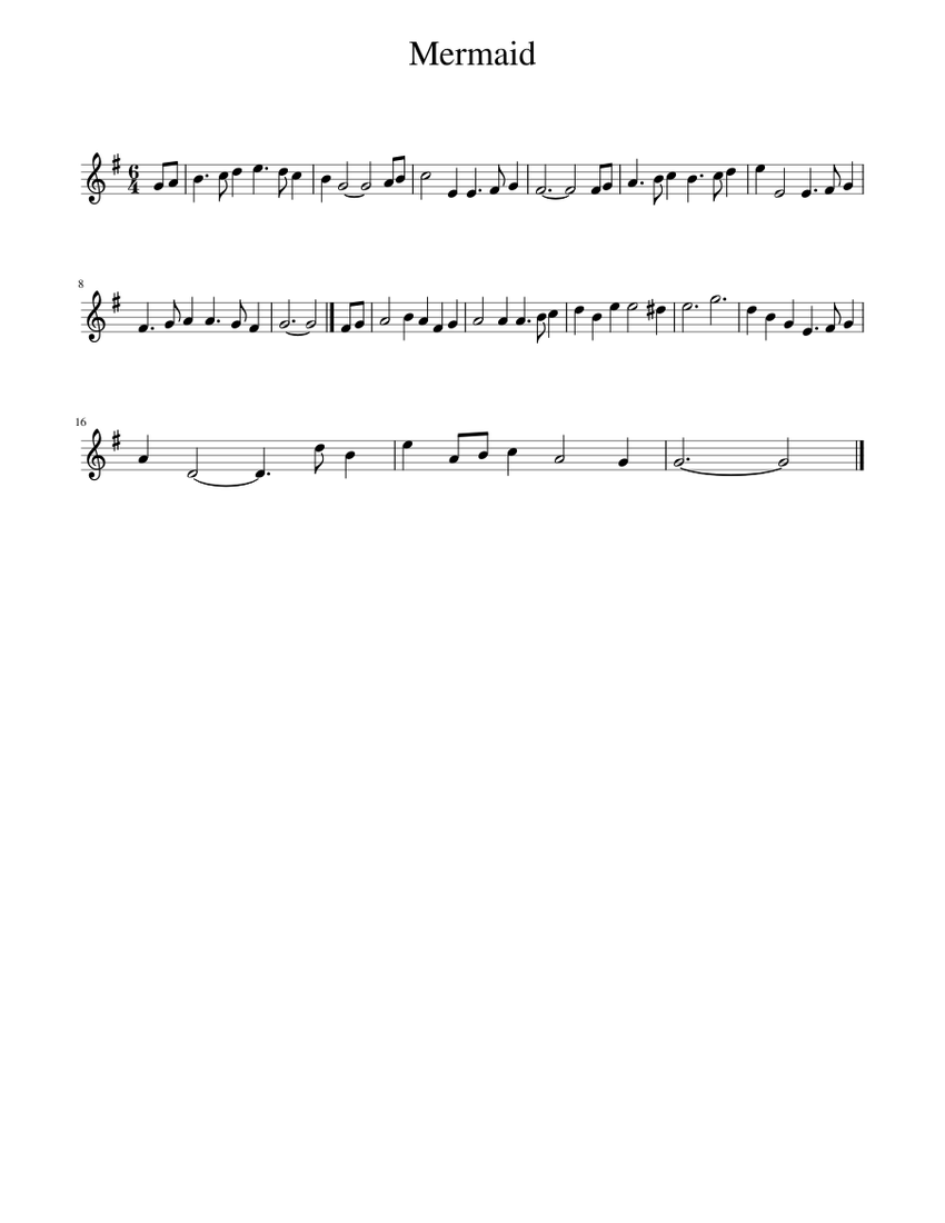 Mermaid Sheet music for Piano (Solo) Easy | Musescore.com