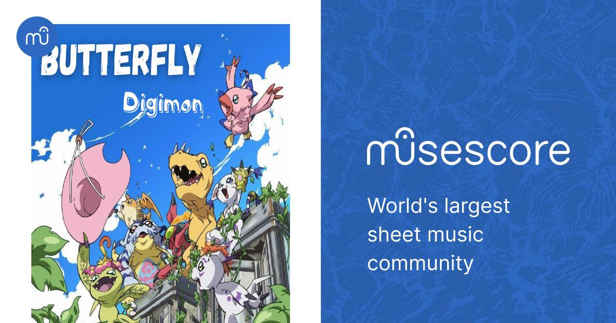 Butterfly - Digimon Sheet Music with Chords for Guitar, Bass guitar ...