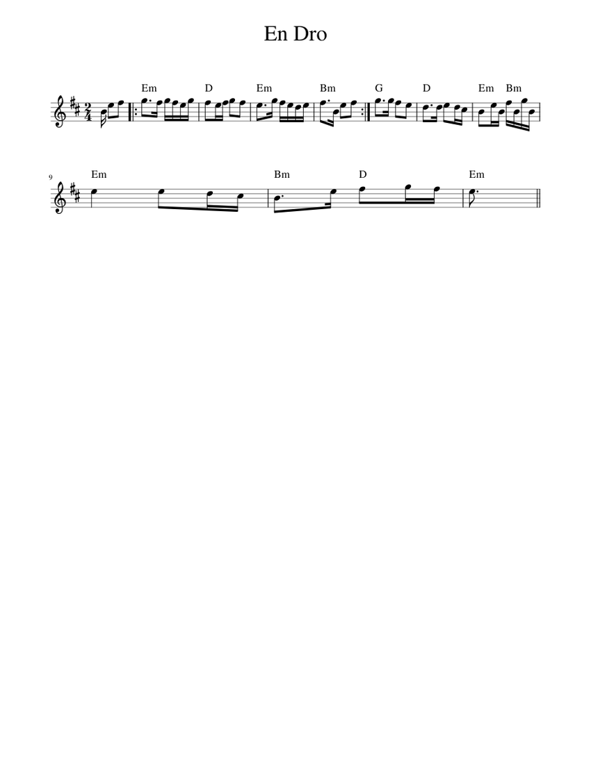 En Dro Sheet music for Piano (Solo) Easy | Musescore.com