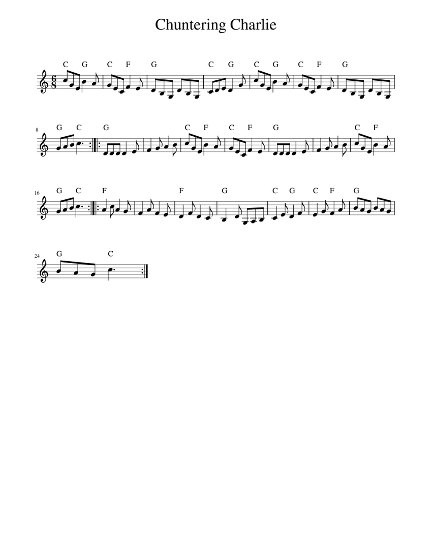 Chuntering Charlie Sheet music for Piano (Solo) Easy | Musescore.com