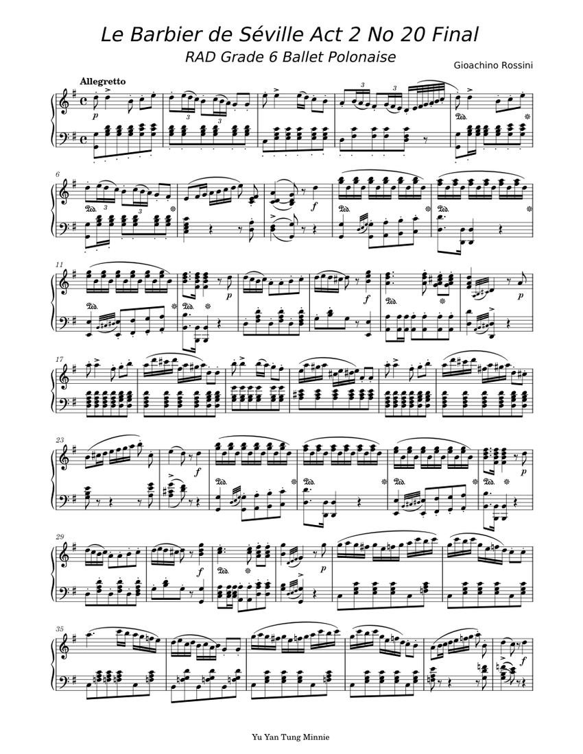Le Barier de Séville act 2 no 20 final RAD Grade 6 Ballet Polonaise ...
