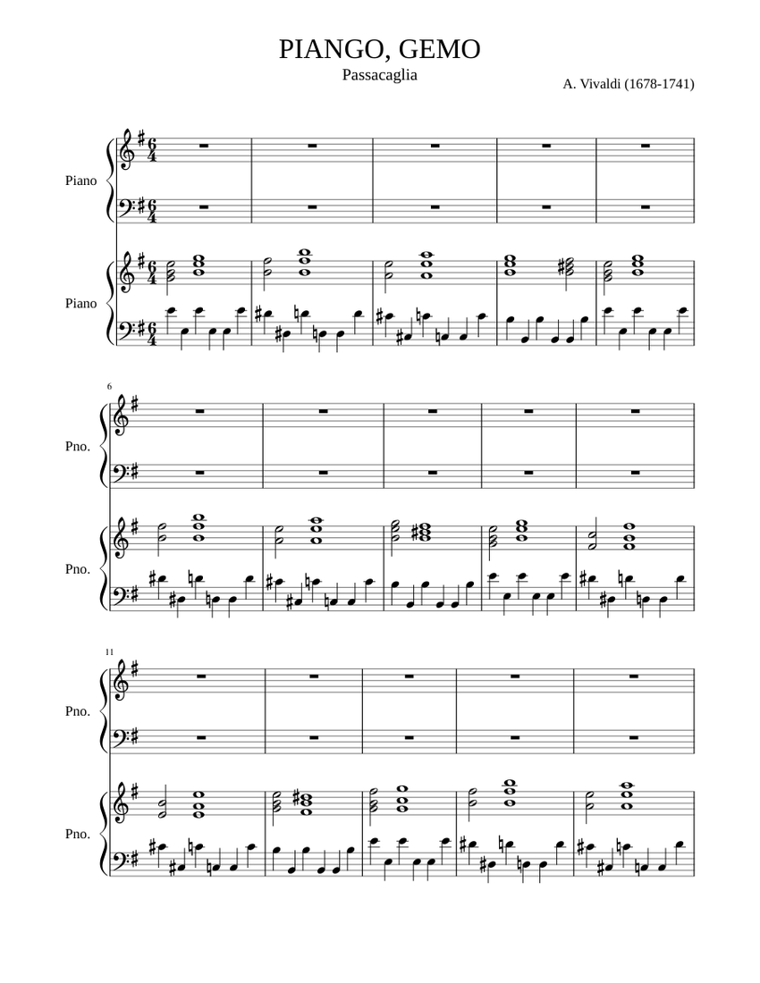 PIANGO, GEMO piano Sheet Music for Piano (Piano Duo) | MuseScore.com