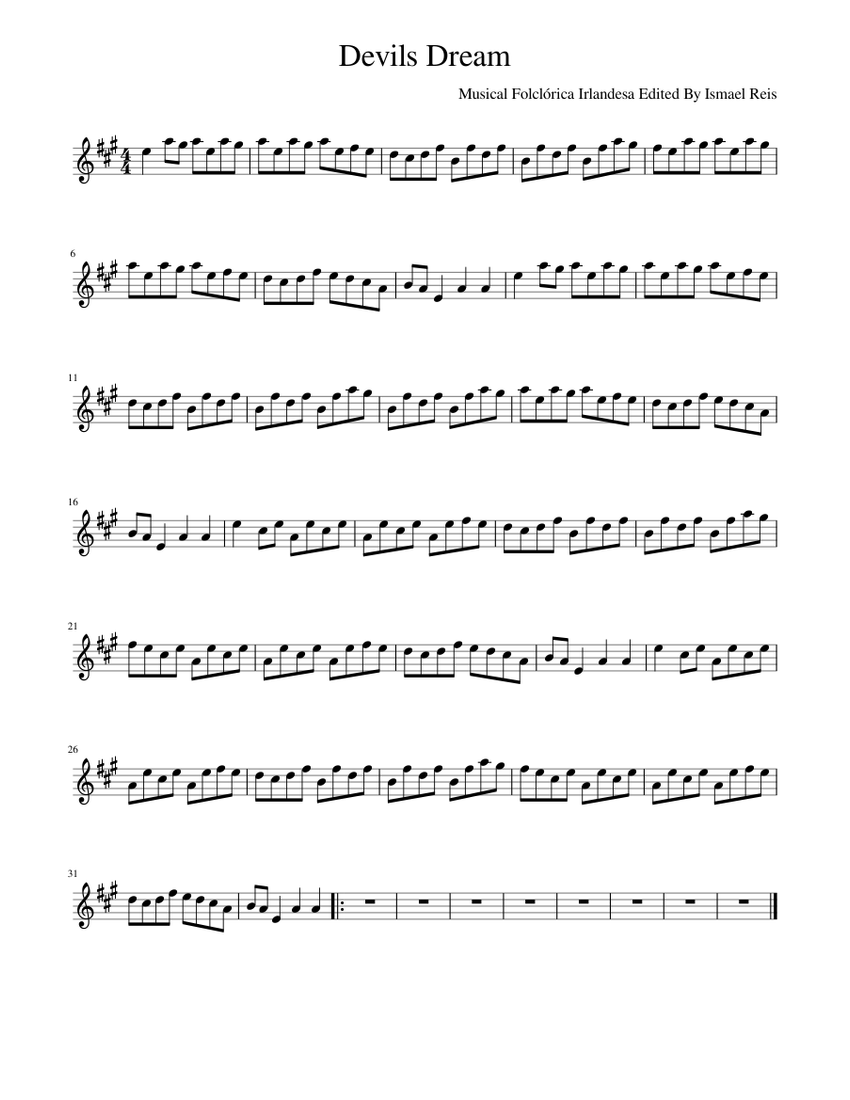 Devils Dream Sheet music for Violin (Solo) | Musescore.com