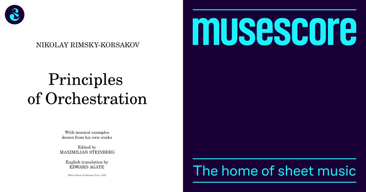 Principles of Orchestration – Nikolay Rimsky-Korsakov (Chapter I) Sheet ...