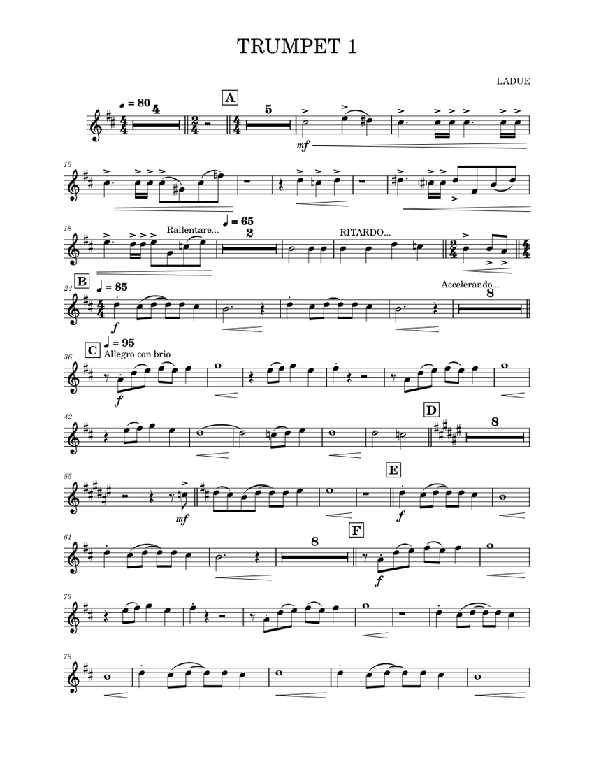 TRUMPET Sheet music for Piano (Solo) | Musescore.com