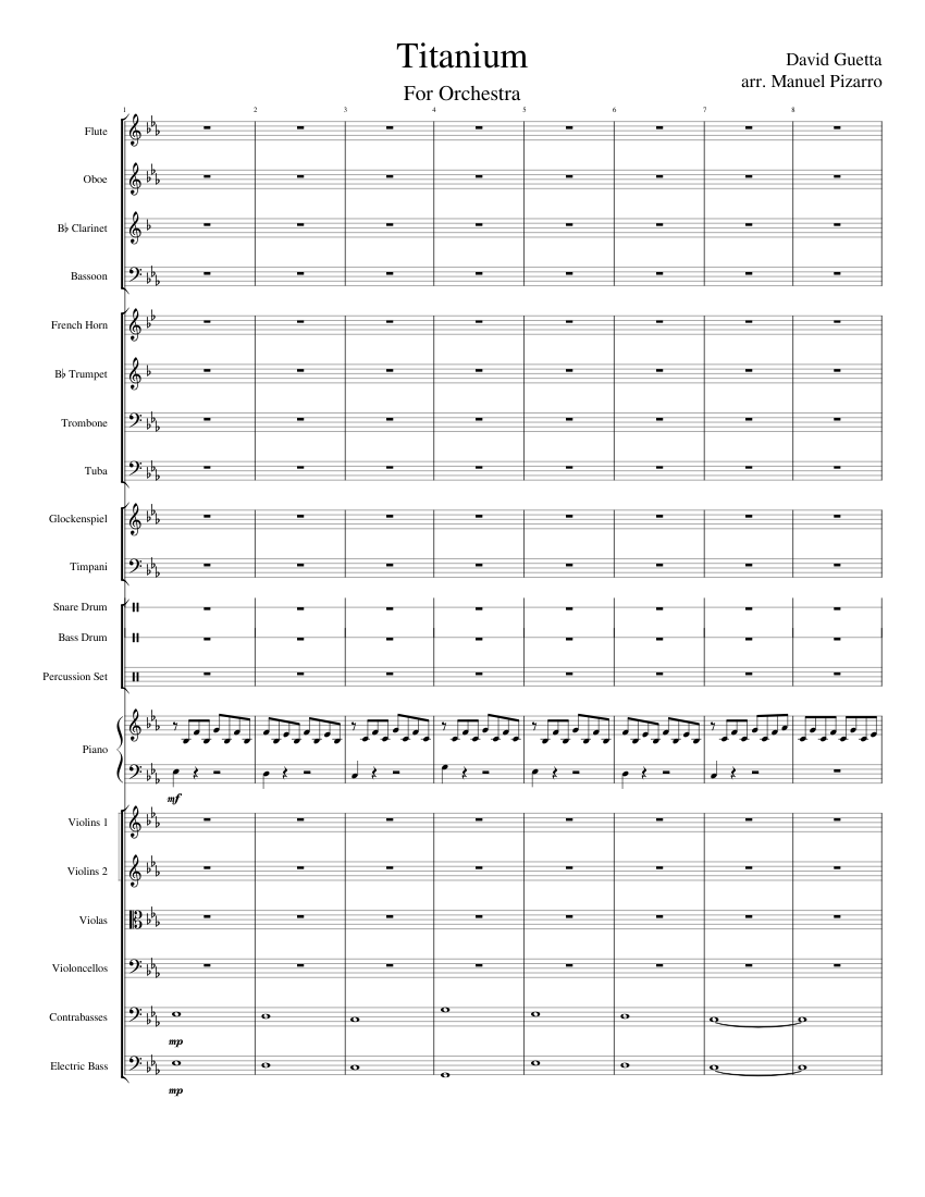 Titanium Sheet Music for Piano, Trombone, Tuba, Flute & more ...