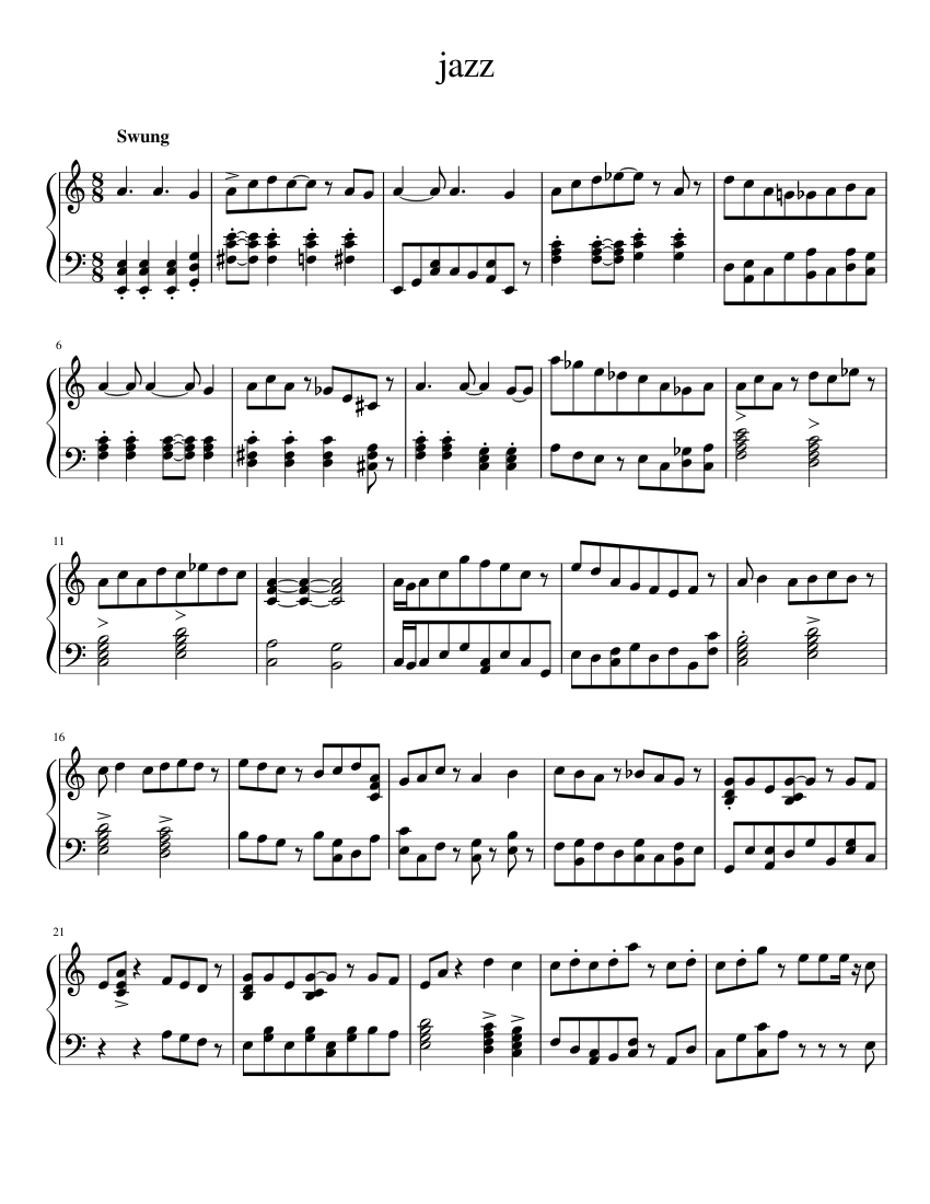 jazz Sheet music for Piano (Solo) | Musescore.com