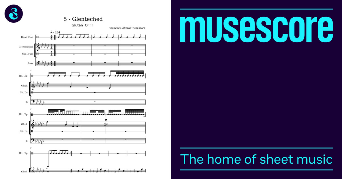 5 - Glenteched – vcxavcxa05 Sheet Music for Glockenspiel, Bass guitar ...