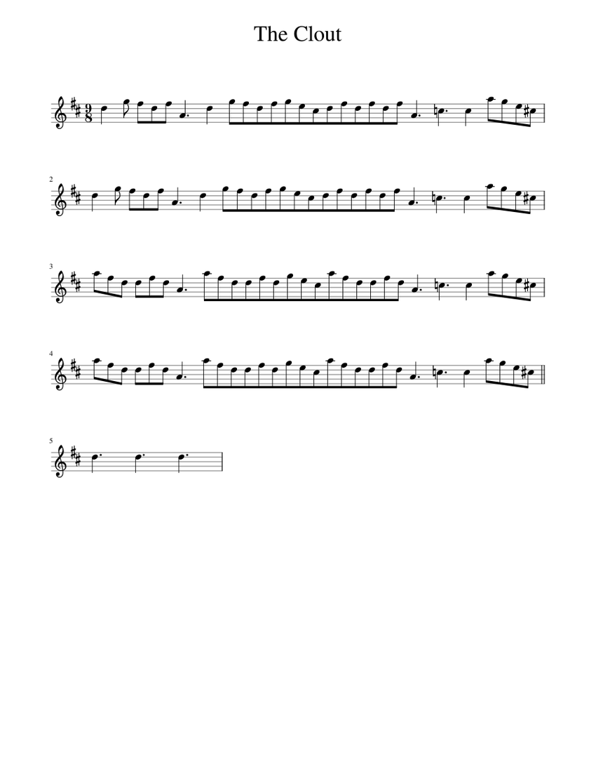 The Clout Sheet music for Piano (Solo) Easy | Musescore.com