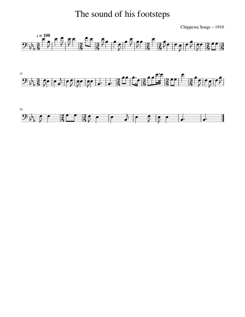 The sound of his footsteps Sheet music for Piano (Solo) Easy ...