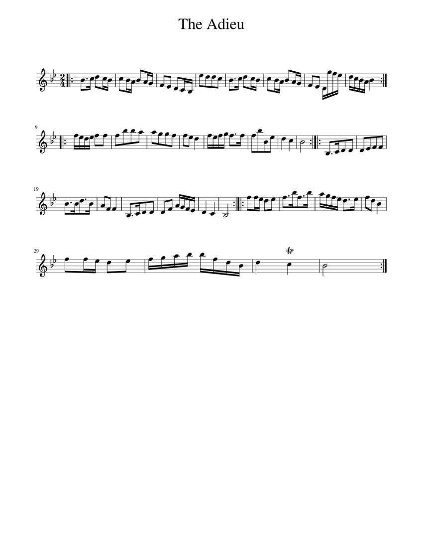 The Adieu Sheet music for Piano (Solo) Easy | Musescore.com