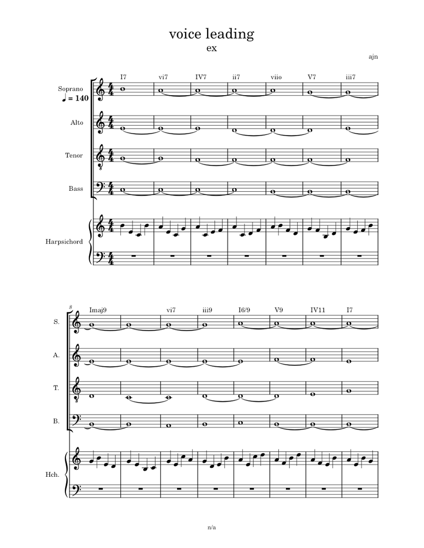 voice_leading Sheet music for Soprano, Alto, Tenor, Bass voice & more ...