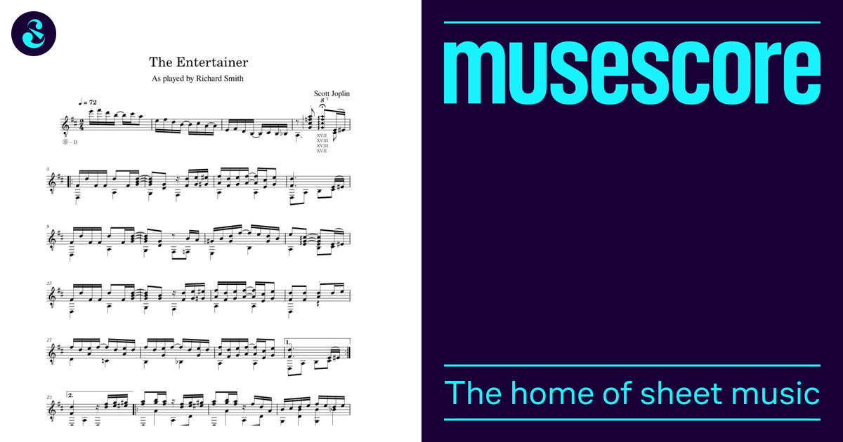 The Entertainer – Scott Joplin Sheet Music for Guitar (Solo ...