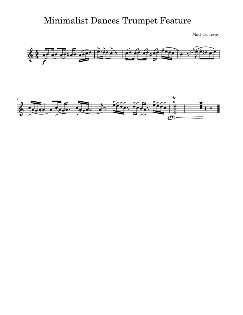 Minimalist Dances Sheet Music for Trumpet in b-flat (Brass Trio ...