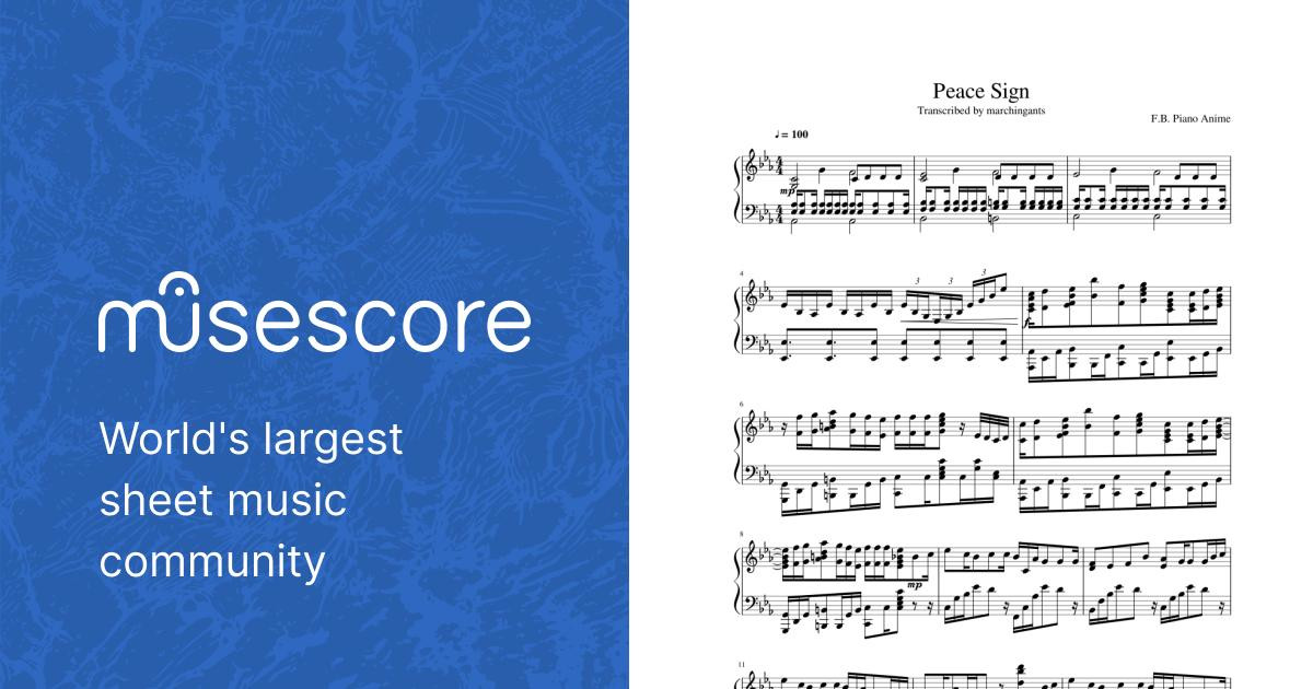 Peace Sign Sheet Music for Piano (Solo) | MuseScore.com