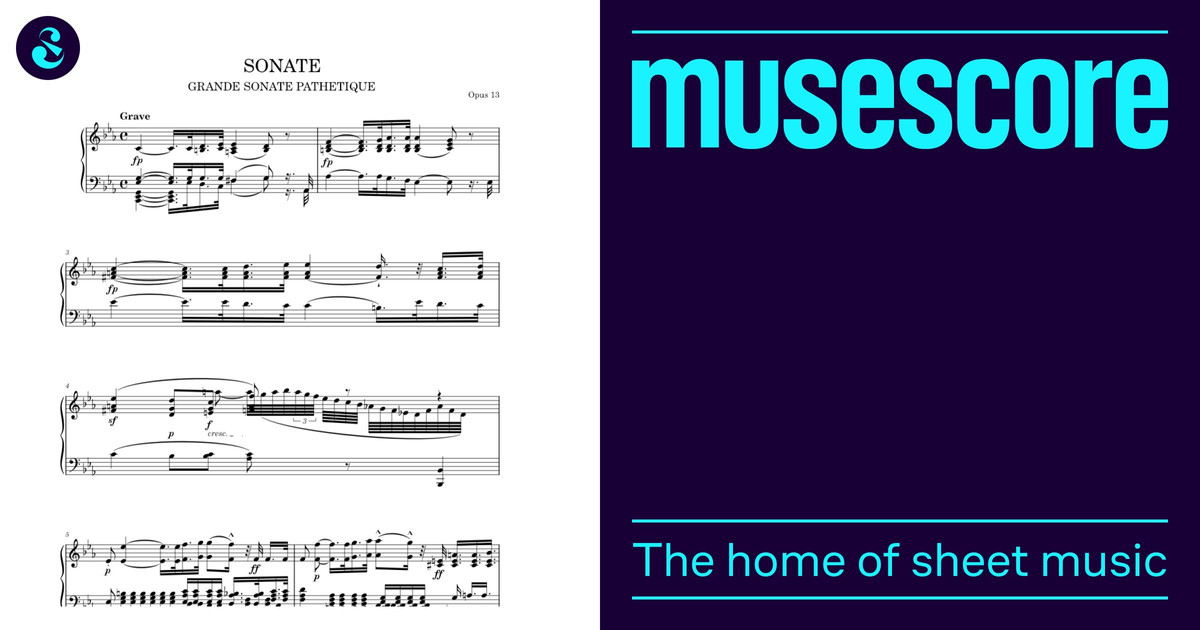 Sonata No.8 in C Minor, Op.13 "Pathetique" – Ludwig Van Beethoven Sheet ...