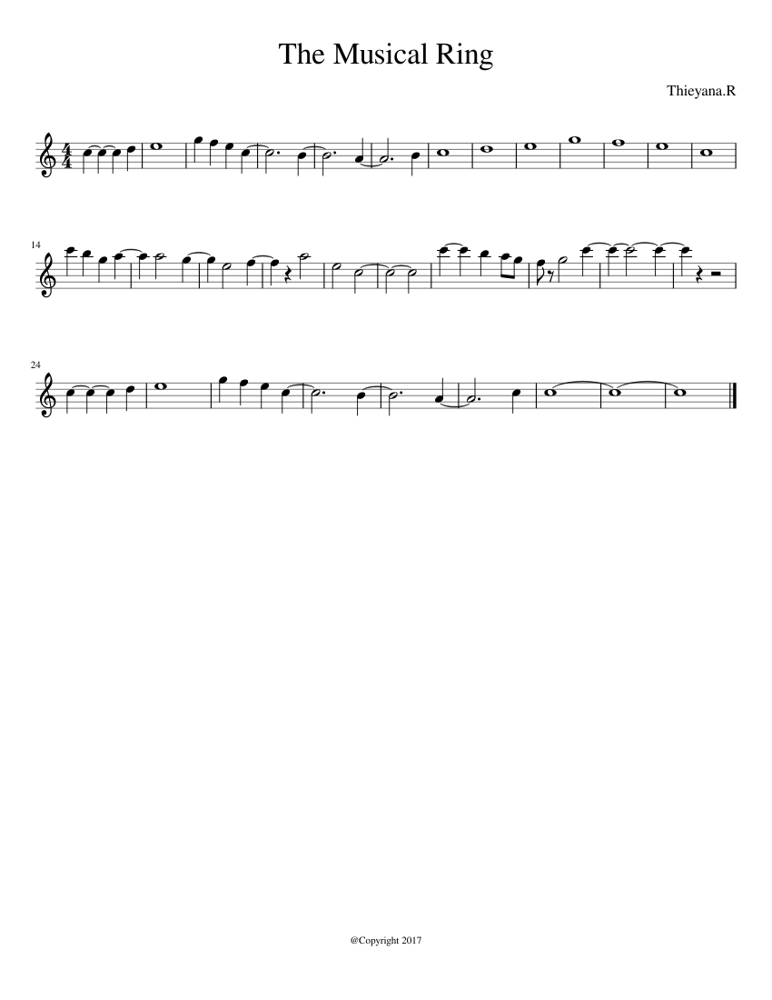 The Musical Ring Sheet music for Violin (Solo) | Musescore.com