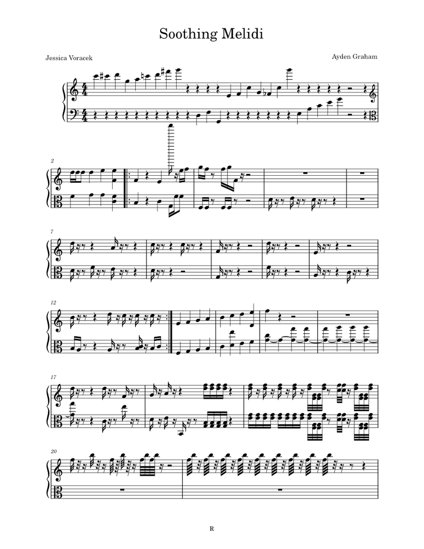 Melidi No 20 op. No.10 – Ludwig van Beethoven Soothing Melidi Sheet ...