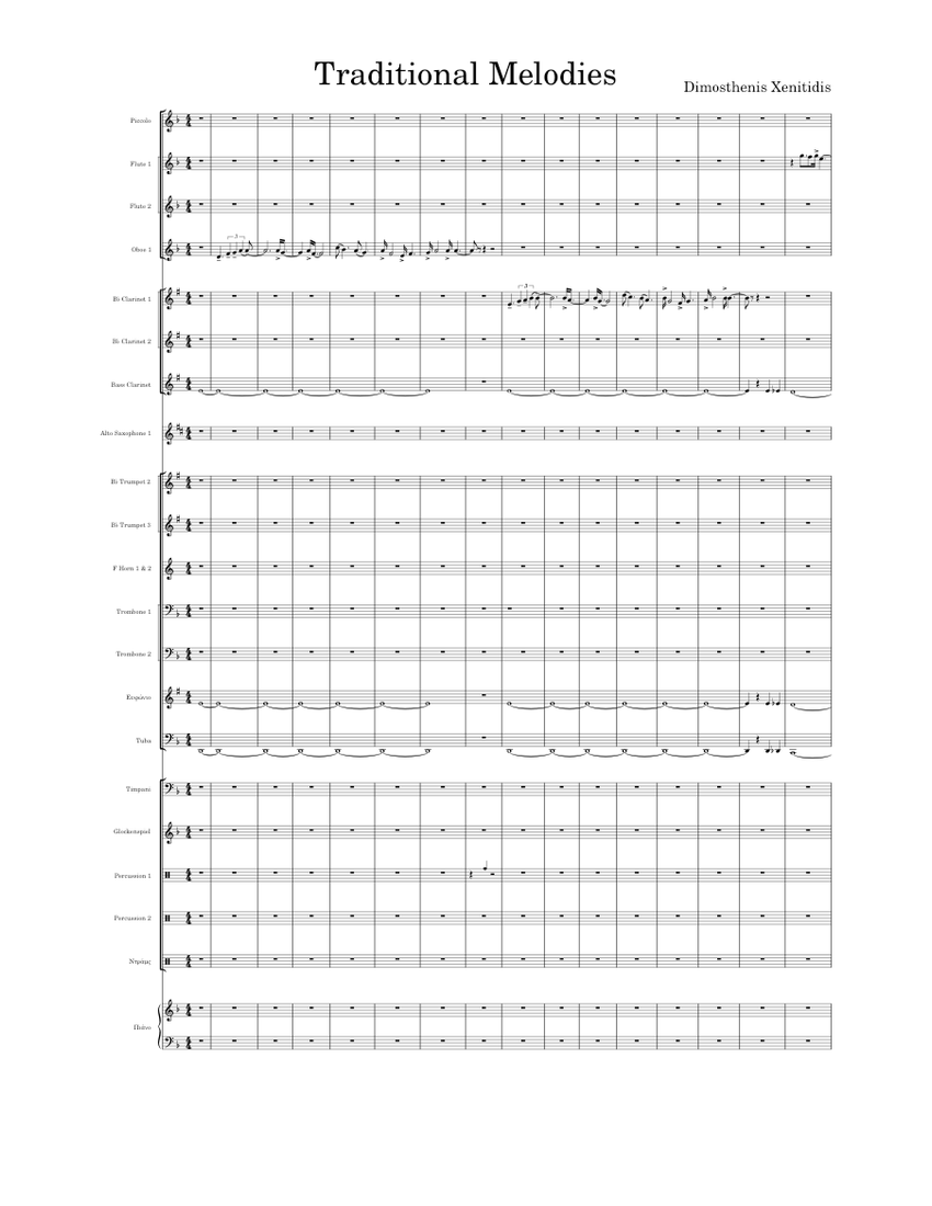 Traditional_Melodies Sheet music for Piano, Trombone, Euphonium, Tuba ...