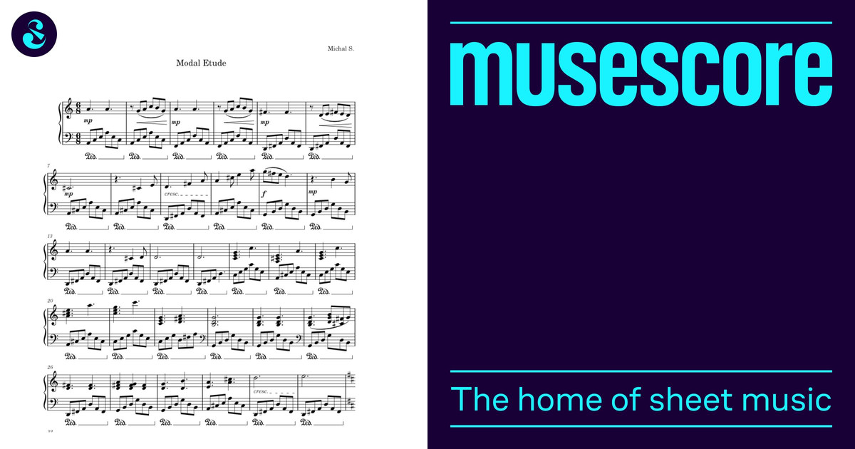 Modal Etude – Michal S. Sheet music for Piano (Solo) Easy | Musescore.com