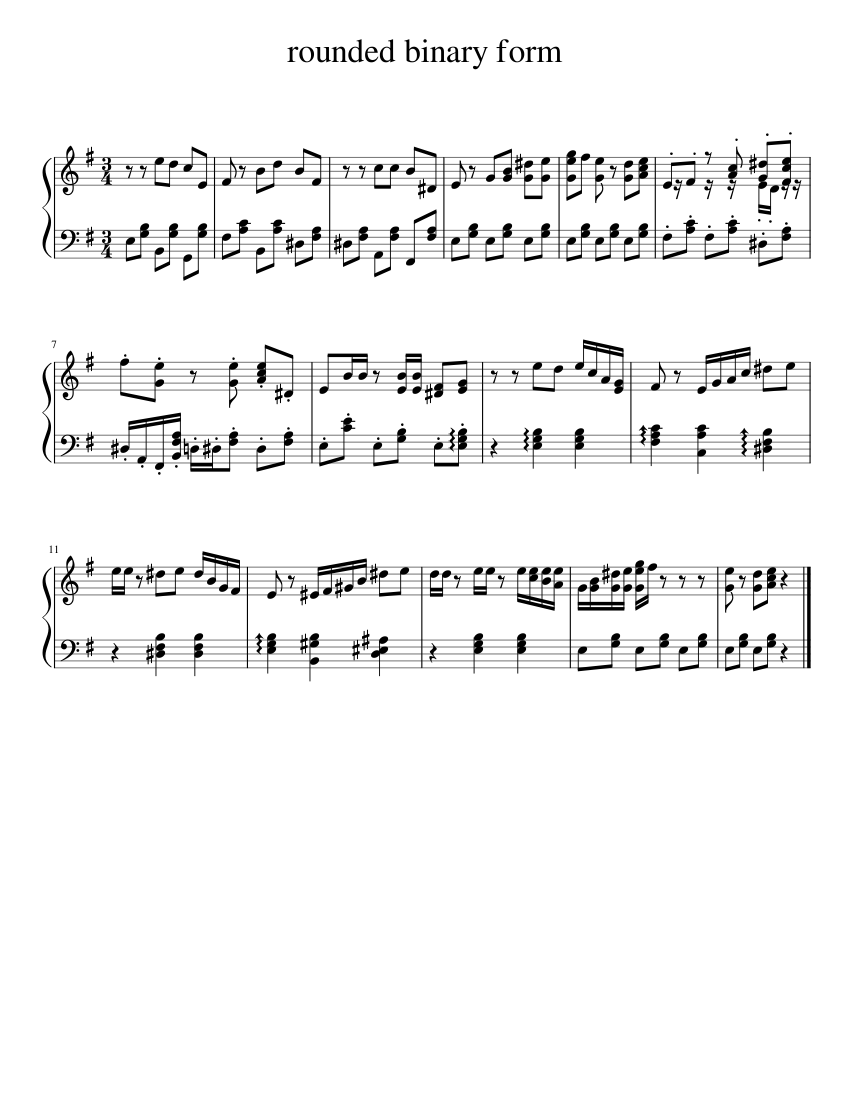 try-rounded binary form - piano tutorial