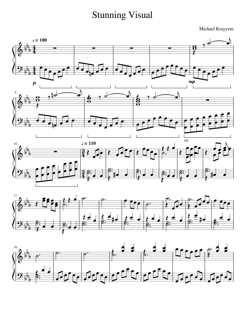Stunning Visual Sheet music for Piano (Solo) Easy | Musescore.com