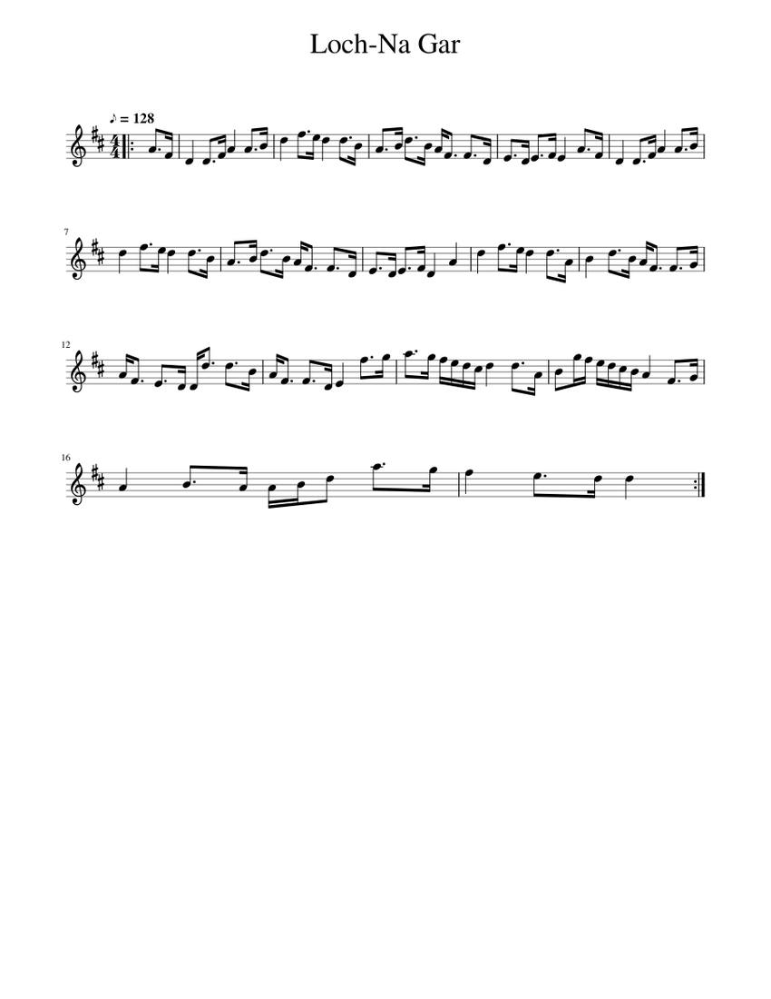 Loch-Na Gar Sheet music for Piano (Solo) Easy | Musescore.com