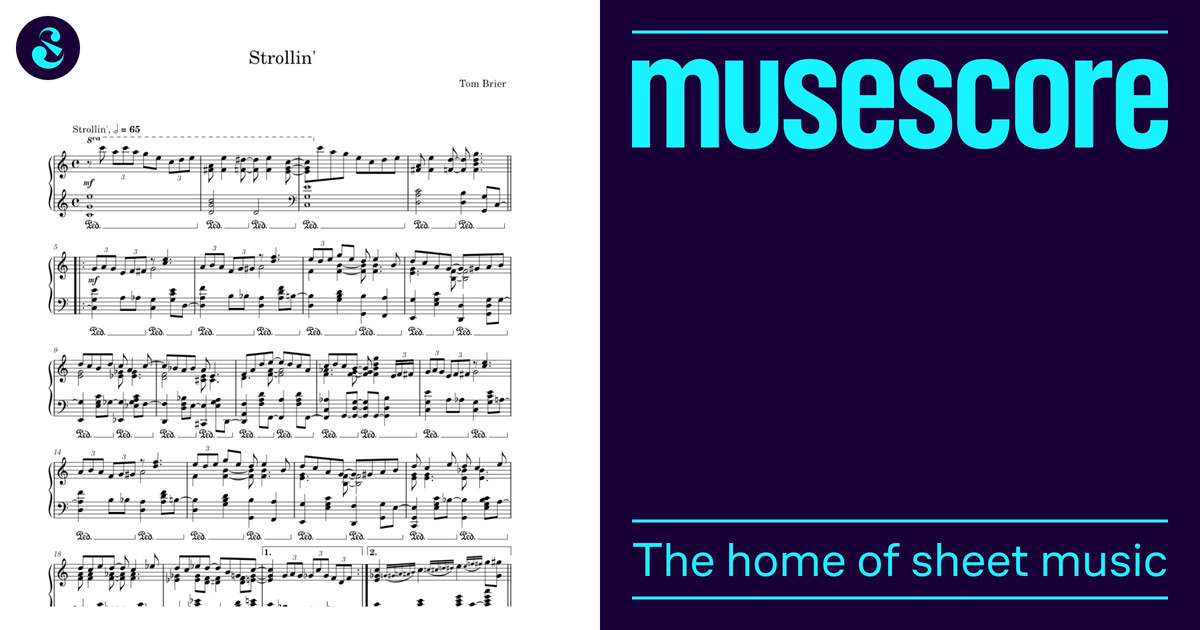 Strollin' - Tom Brier Sheet music for Piano (Solo) | Musescore.com