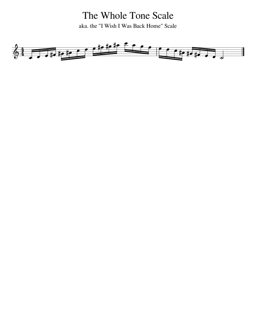 The Whole Tone Scale Sheet music for Piano (Solo) Easy | Musescore.com