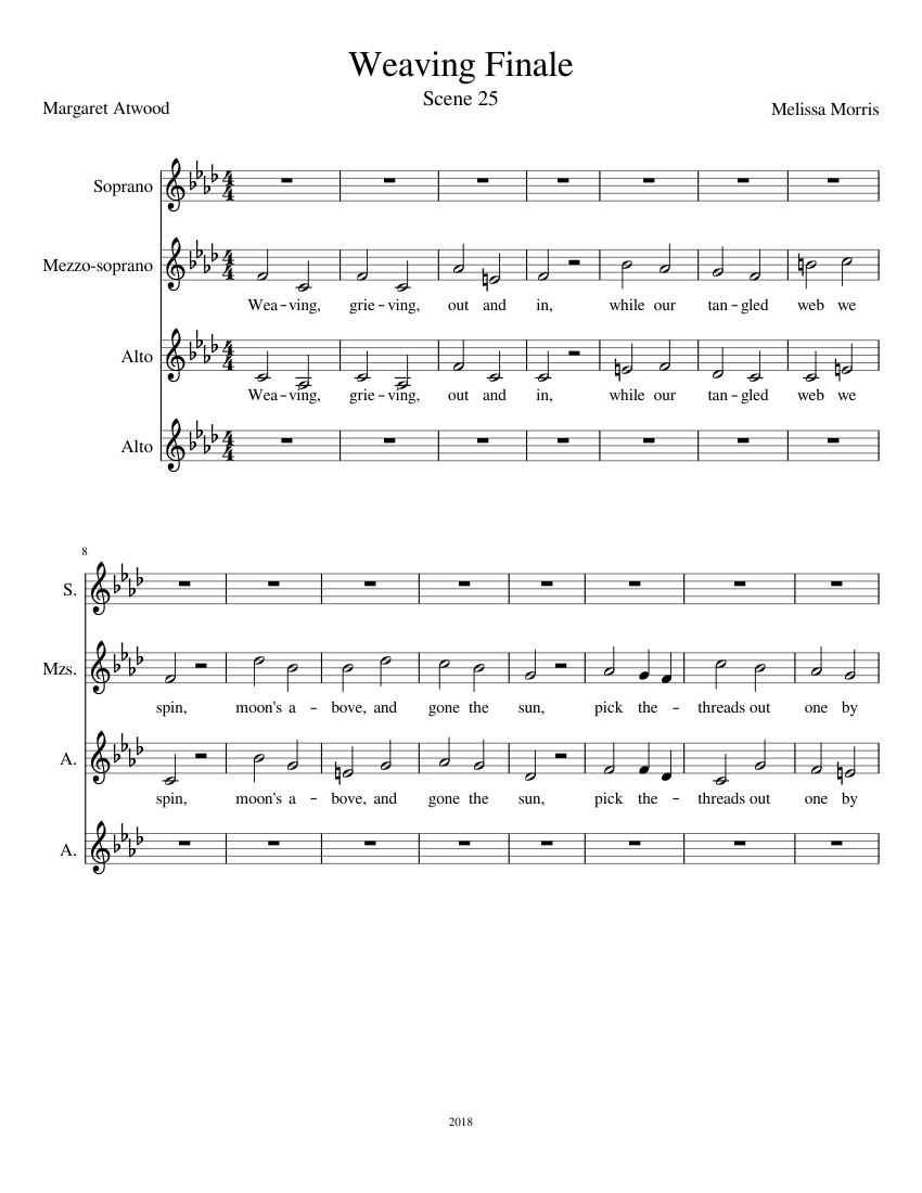Weaving Finale Sheet music for Soprano, Alto, Mezzo soprano (Choral ...