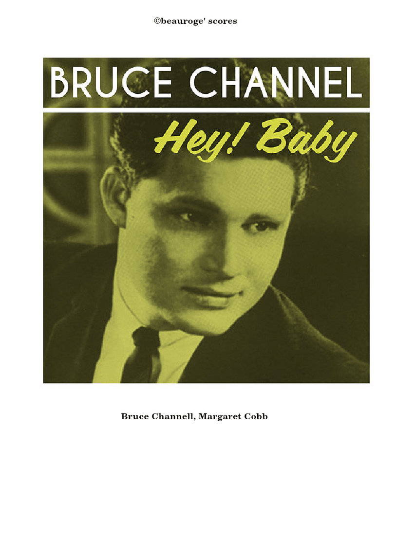 Hey! Baby Sheet Music with Chords for Piano, Guitar, Bass guitar, Drum ...