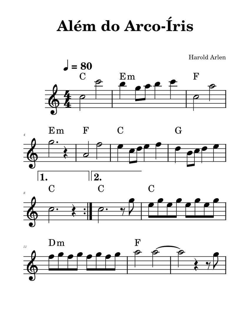 Além do Arco-Íris – Luiza Possi Sheet Music with Chords for Saxophone soprano (Solo) | MuseScore.com