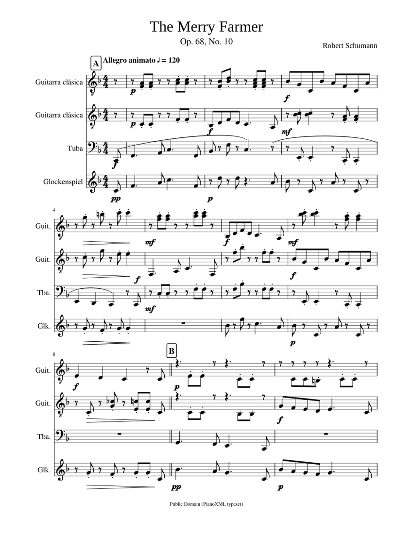 The Merry Farmer Sheet music for Tuba (Solo) | Musescore.com