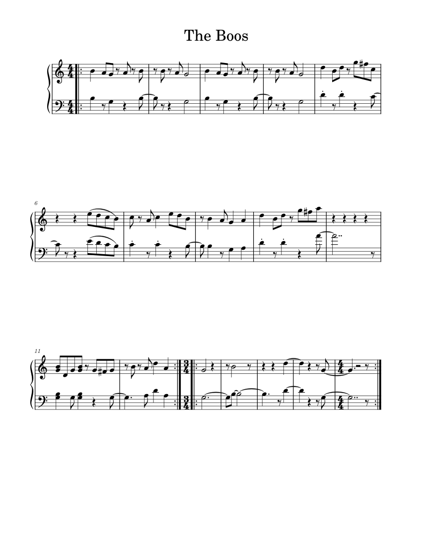 The Boos Sheet music for Synthesizer (Solo) | Musescore.com