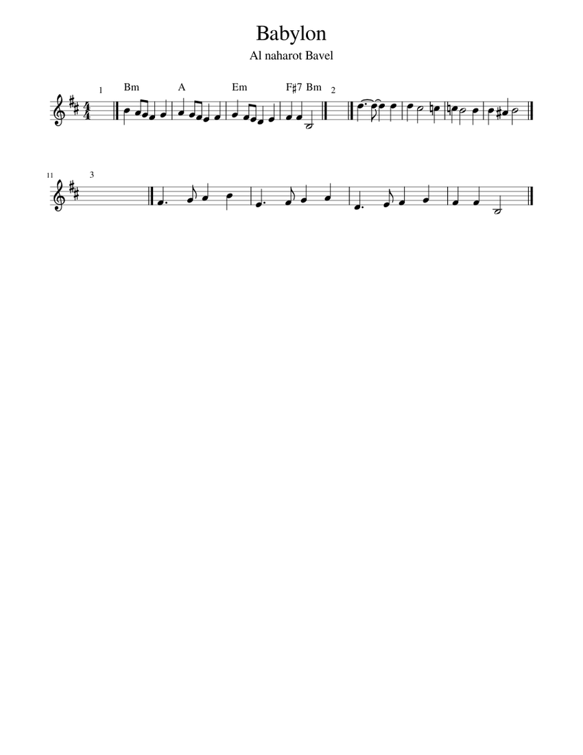 Babylon Sheet music for Piano (Solo) Easy | Musescore.com