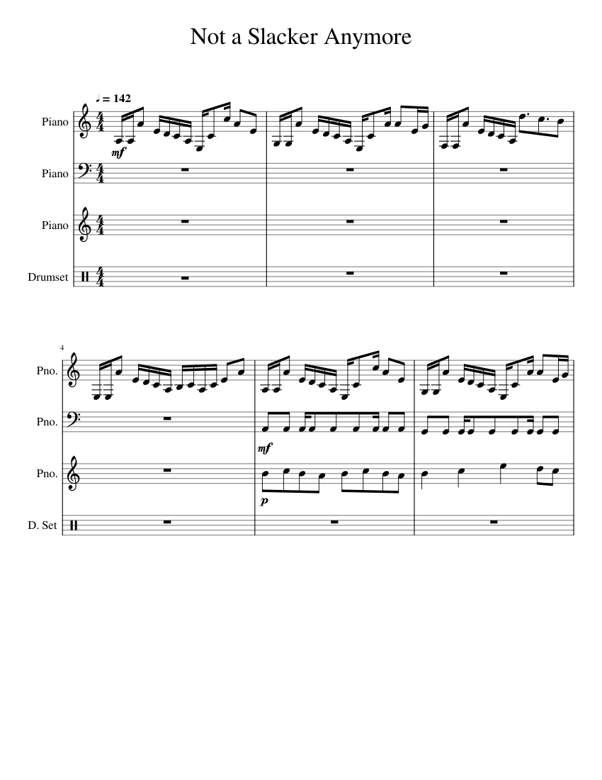 Not A Slacker Anymore (Undertale: Last Breath) Sheet Music for Piano ...