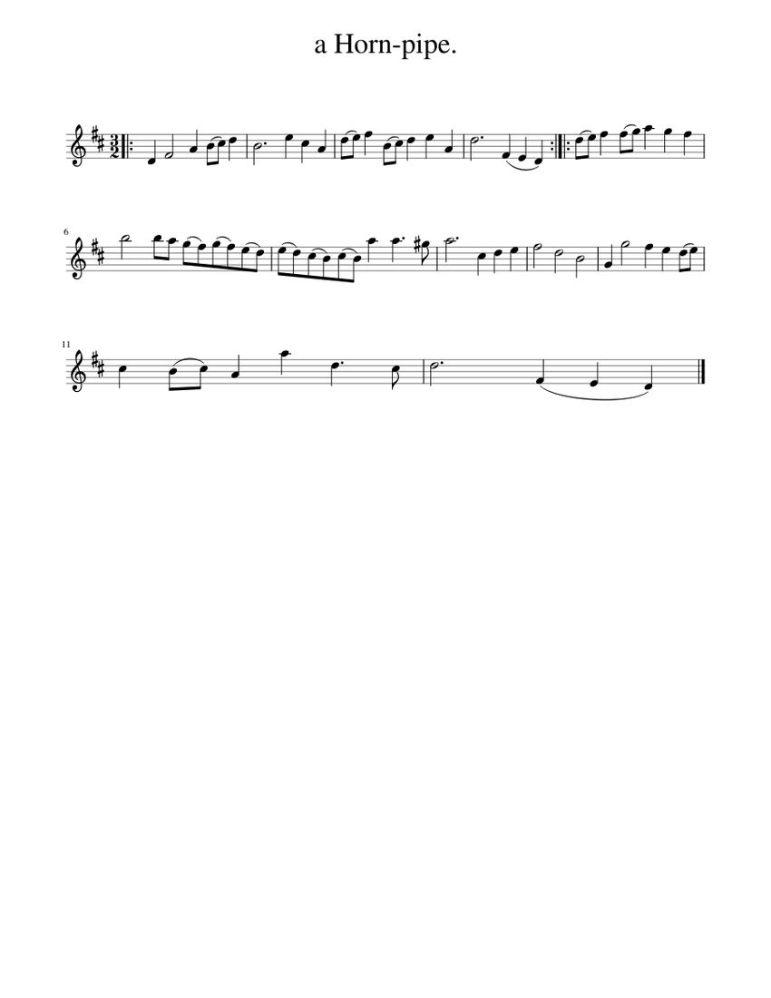 a Horn-pipe. Sheet music for Piano (Solo) Easy | Musescore.com